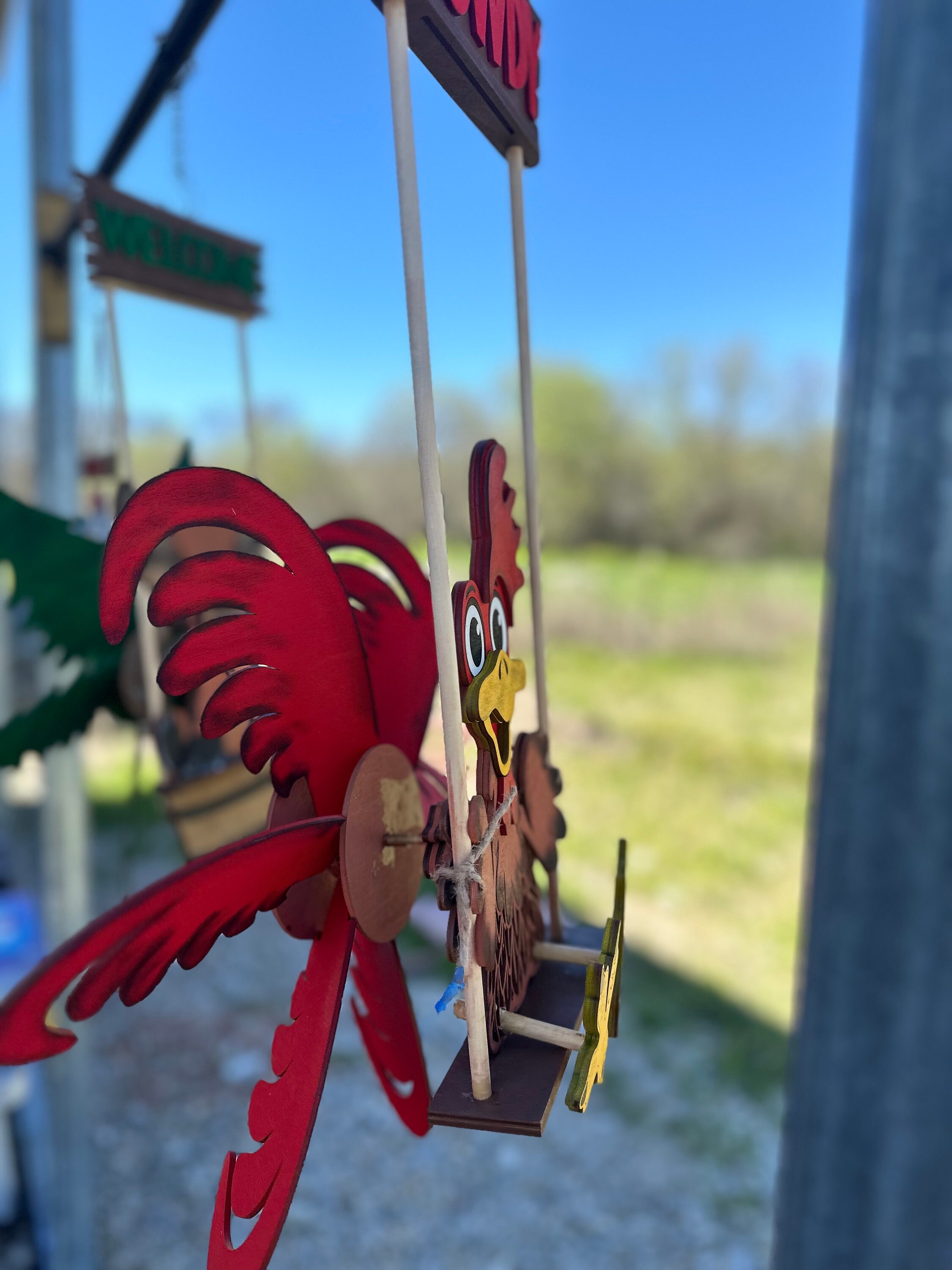 Rooster Wind Spinner Outdoor Farm Wind Spinner Cockadoodledoo Windmill ...