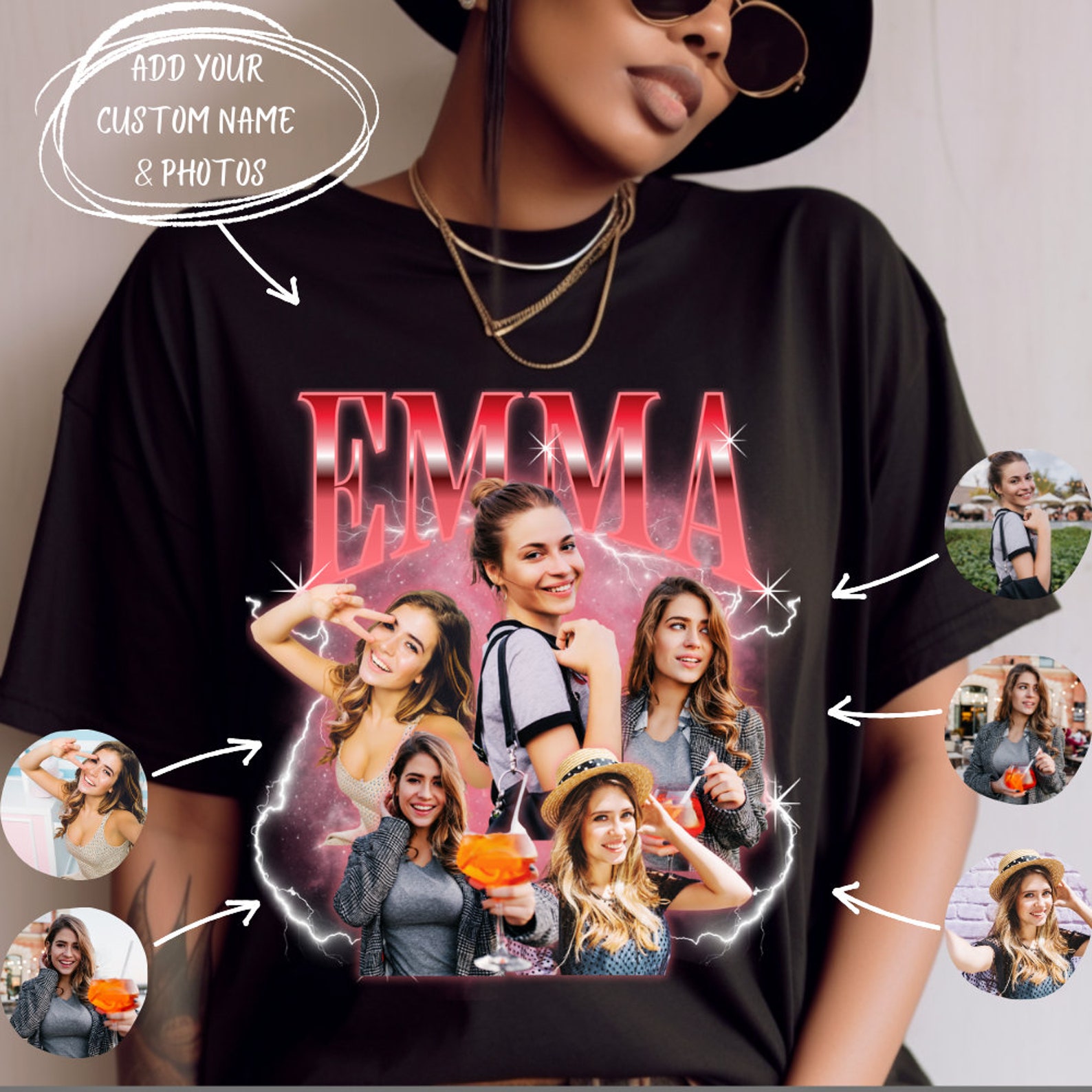 Custom Photo Face Shirt, Custom Bootleg Rap Tee, 90s Bootleg Shirt ...