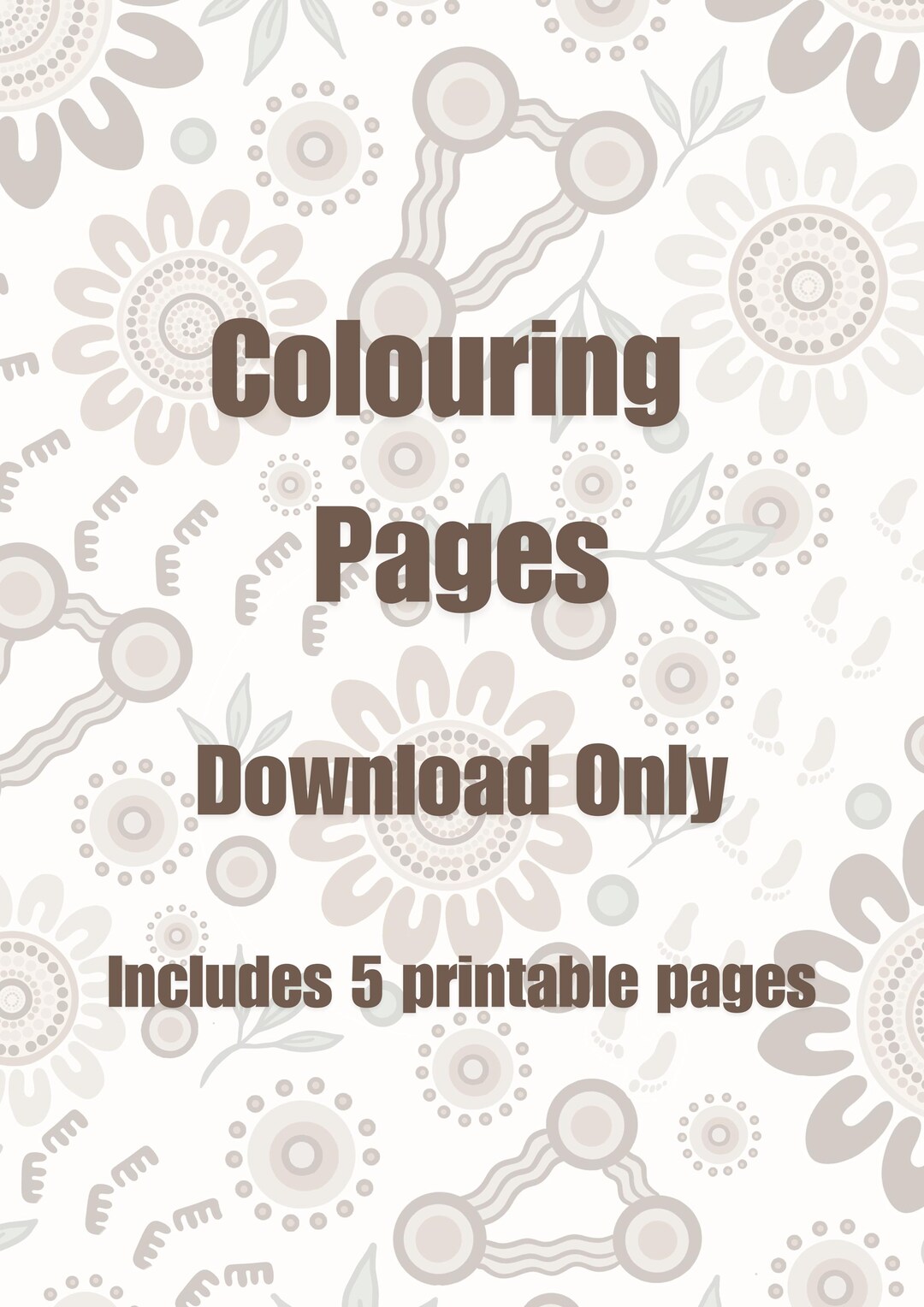 Aboriginal Art Colouring Pages - Printable Download - Etsy Australia