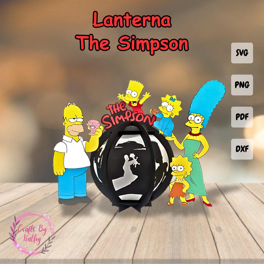 La lanterne des Simpson, SVG, PNG, PDF, Cricut, Cameo, fichier ...