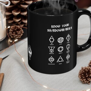 Thieves Guild Shadowmark Mug, Skyrim Inspired Black Coffee Mug, Elder ...