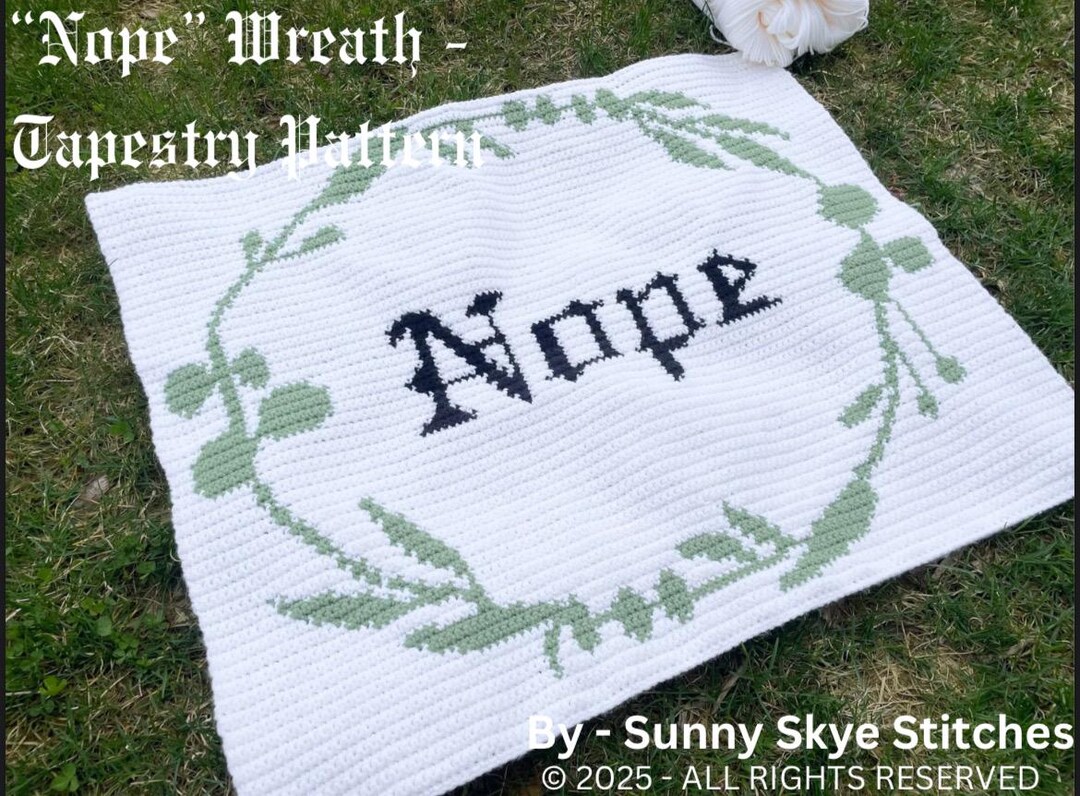 Nope Wreath - Crochet PATTERN ONLY - Etsy