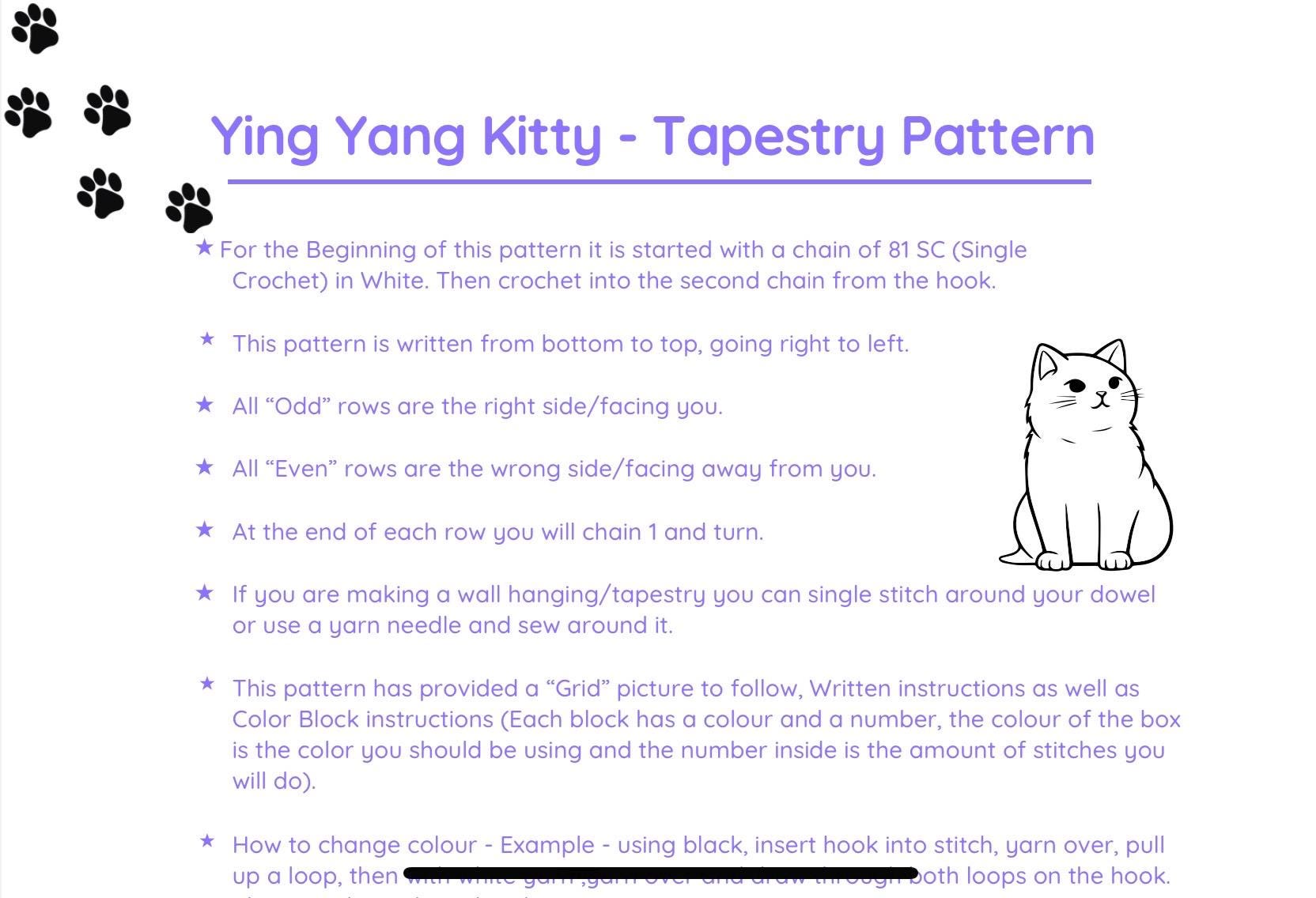 Ying Yang - Crochet PATTERN ONLY - Etsy