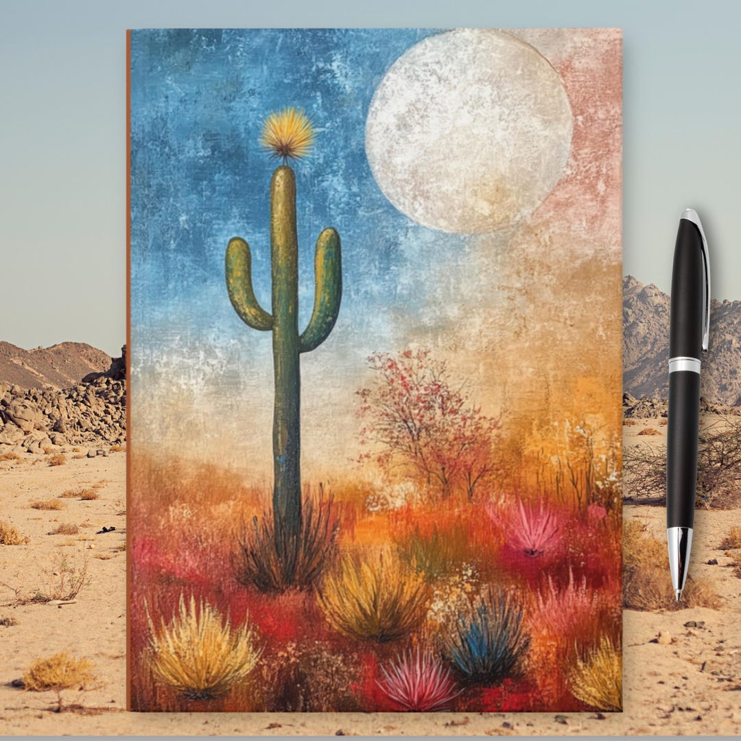 Personalized Desert Cactus Reading, Gratitude, Undated Planner Journal ...