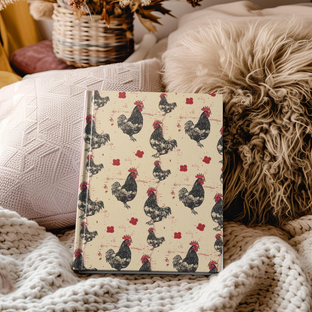 Rustic Rooster & Chicken Journal | Farmhouse-inspired Hardcover ...