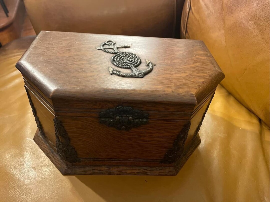 Rare Find Antique Wooden Sailors Chest - Etsy