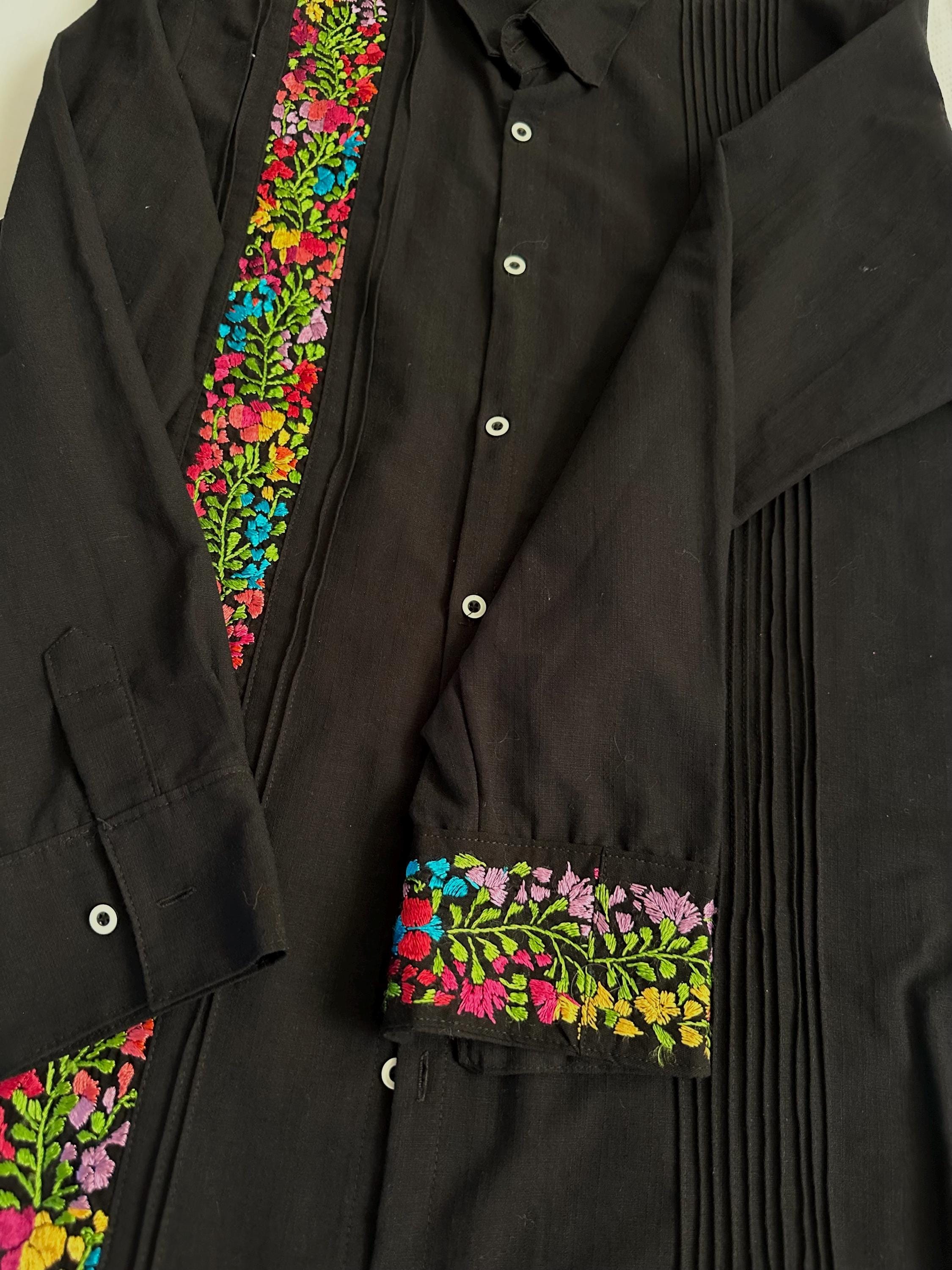 Oaxaca Men's Embroidered Guayabera Shirt Gift for Men Husband Great ...