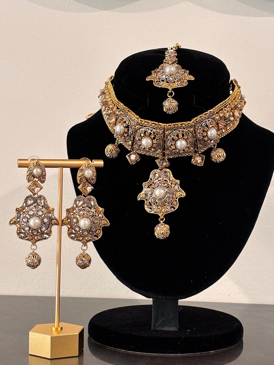 Pakistani/ Indian Traditional 4 Piece Necklace Set - Etsy