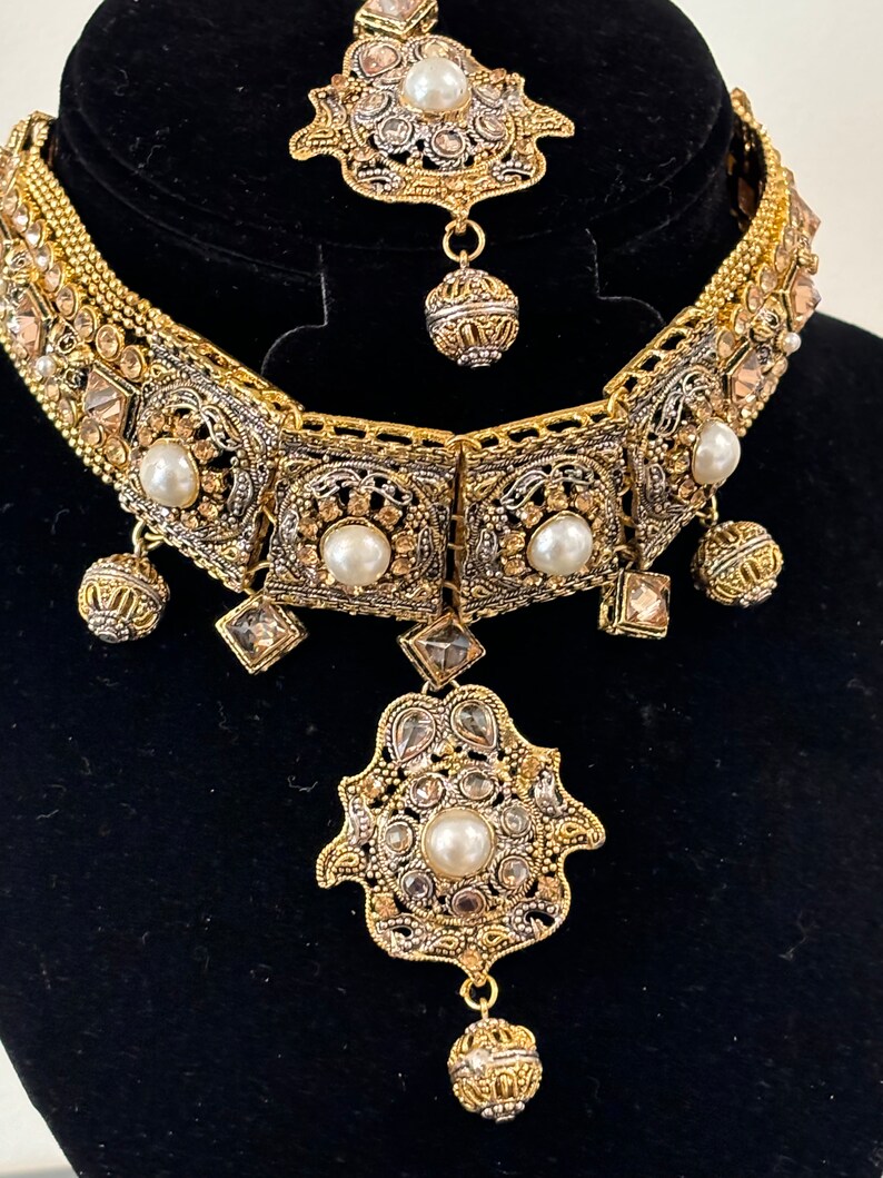 Pakistani/ Indian Traditional 4 Piece Necklace Set - Etsy