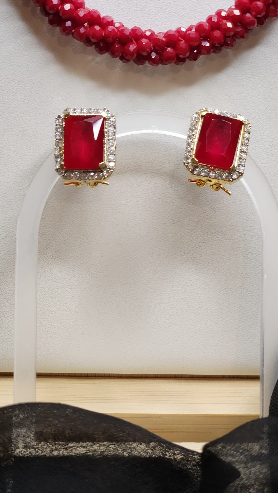 Pakistani/indian Traditional Crystal Mala Set With Studs - Etsy