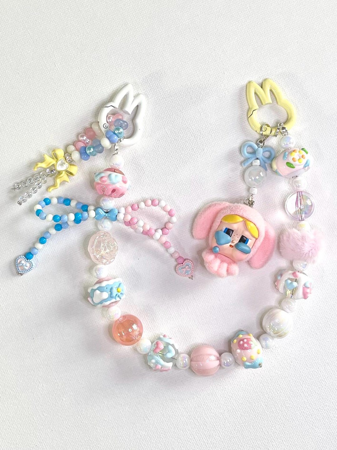 Popmart Pink Blue Cry Baby Single Layer Bag Strap - for Blind Box ...