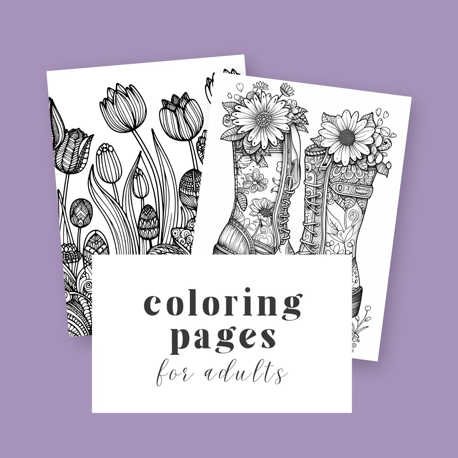 Easter Zentangle Coloring Pages, Spring Coloring, Perfect for Adults ...