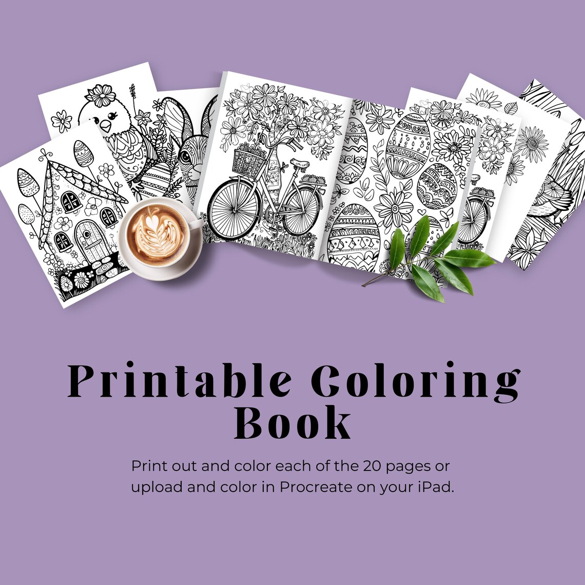 Easter Zentangle Coloring Pages, Spring Coloring, Perfect for Adults ...