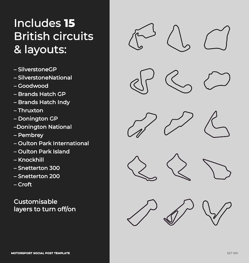 Motorsport Social Media Template Professionally Designed Perfect for ...