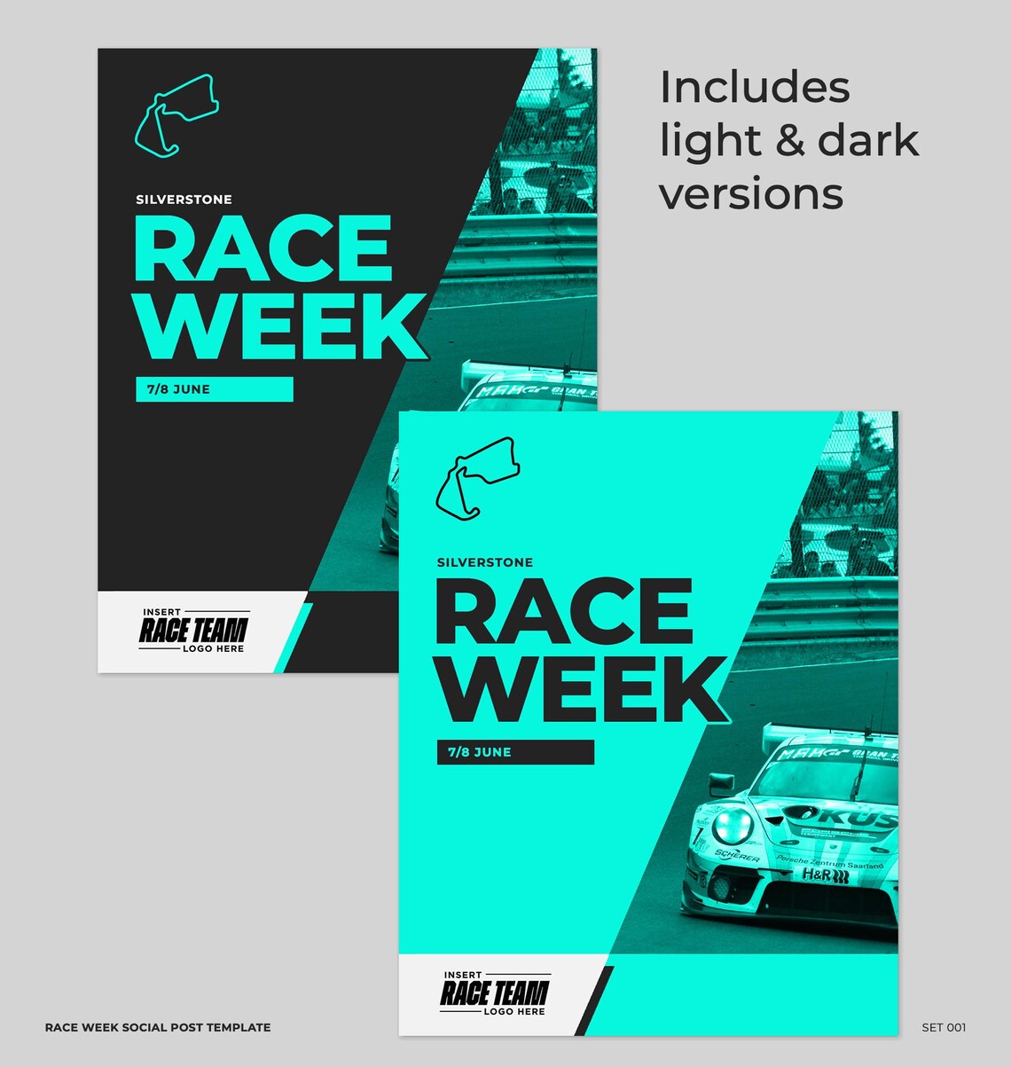 RACE WEEK Motorsport Social Media Photoshop Template – Perfect for Race ...