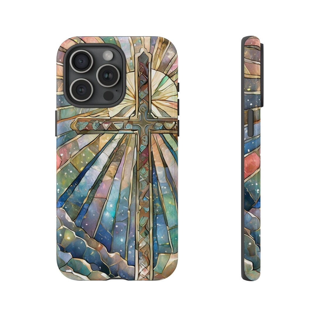 Stained Glass Cross Phone Case Tough Cases iPhone Case Samsung Galaxy ...