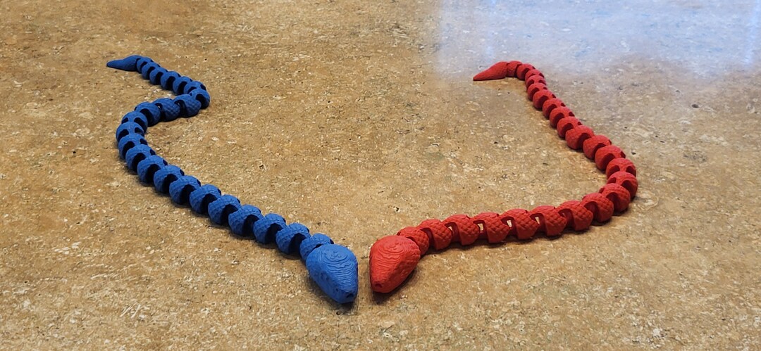 Snake, Snakes, 3d, 3D, Printed, Animal, Reptile, PLA, Plastic, Desktop ...