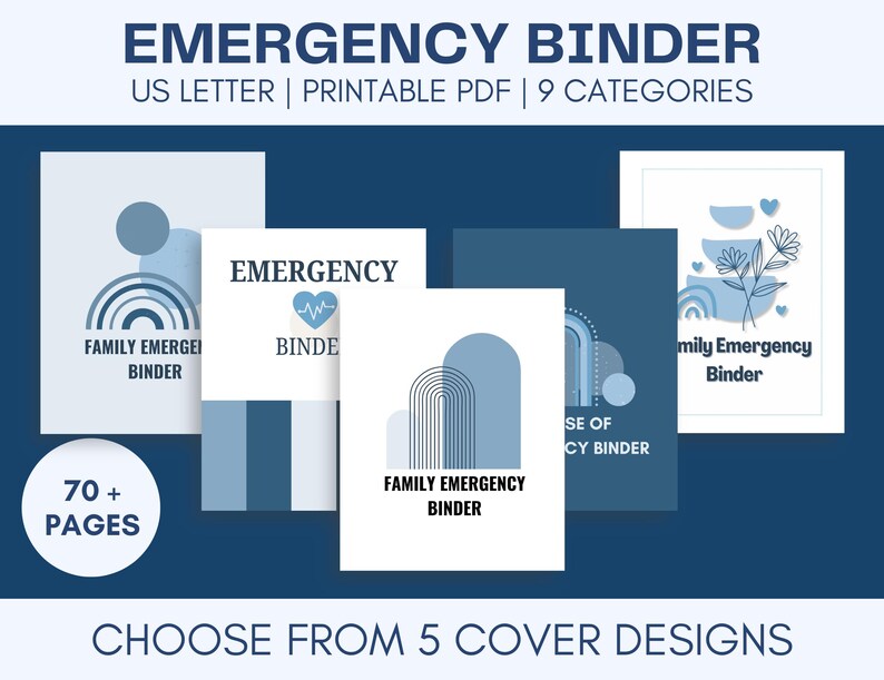 Emergency Binder Printable PDF, Home Management Planner, What If Binder ...