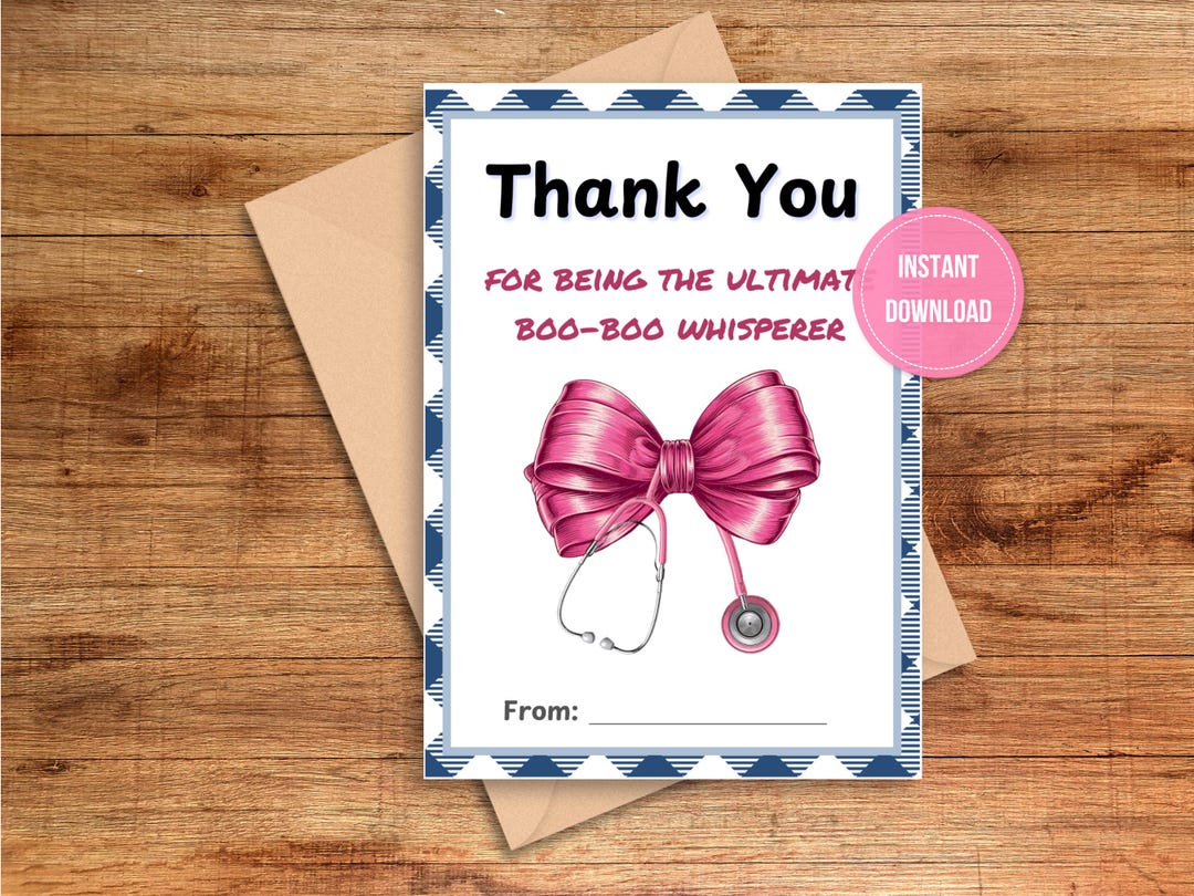 Nurse Appreciation Gift Card Holder, Printable Gift for School Nurse ...