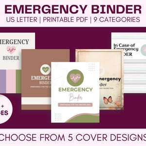 Emergency Binder Printable PDF, Home Management Planner, What If Binder ...