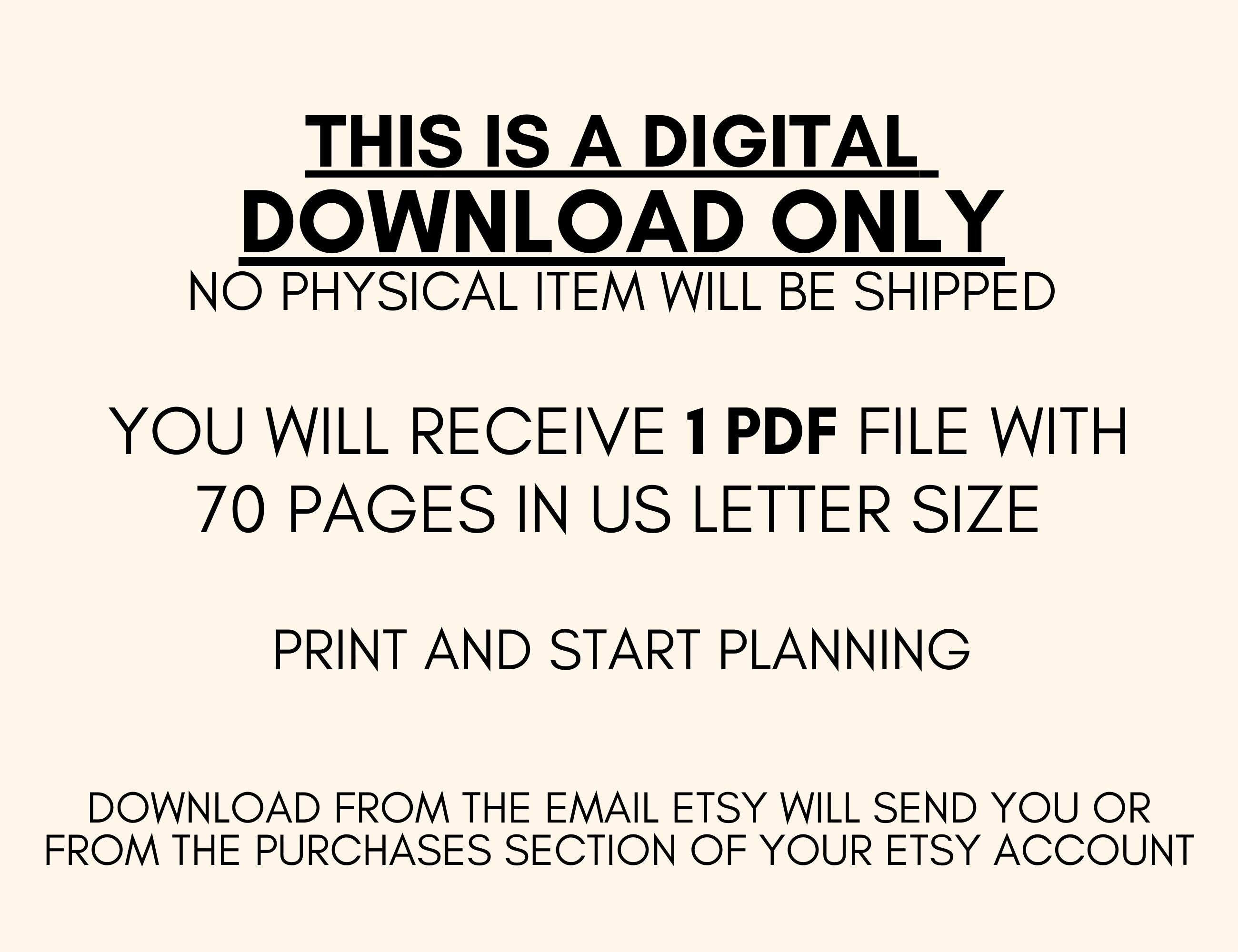 Emergency Binder Printable PDF, Home Management Planner, What If Binder ...