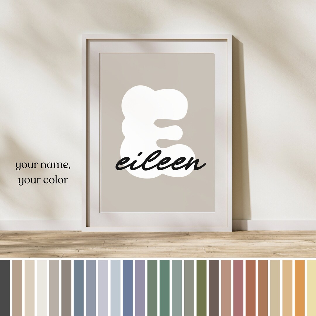 Custom Initial Poster, Custom Letter Poster, Home Decor, Nursery Art ...