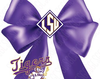 LSU Tigers Football Bow-instant Digital Download - Etsy