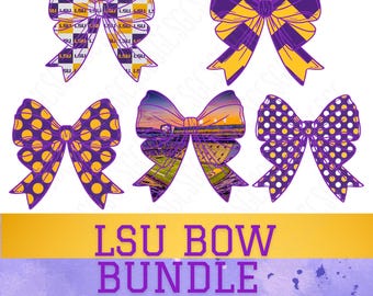 LSU Tigers Football Bow-instant Digital Download - Etsy
