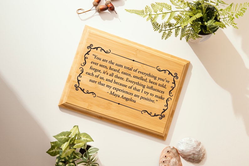 Custom Bible Verse Bamboo Plaque, Inspirational Quote Wooden Plaque ...