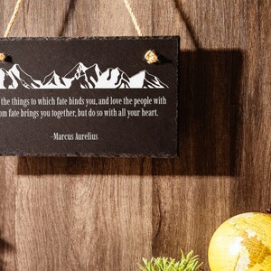 Custom Quote Slate Plaque, Personalized Slate Plaque With Hanger String ...