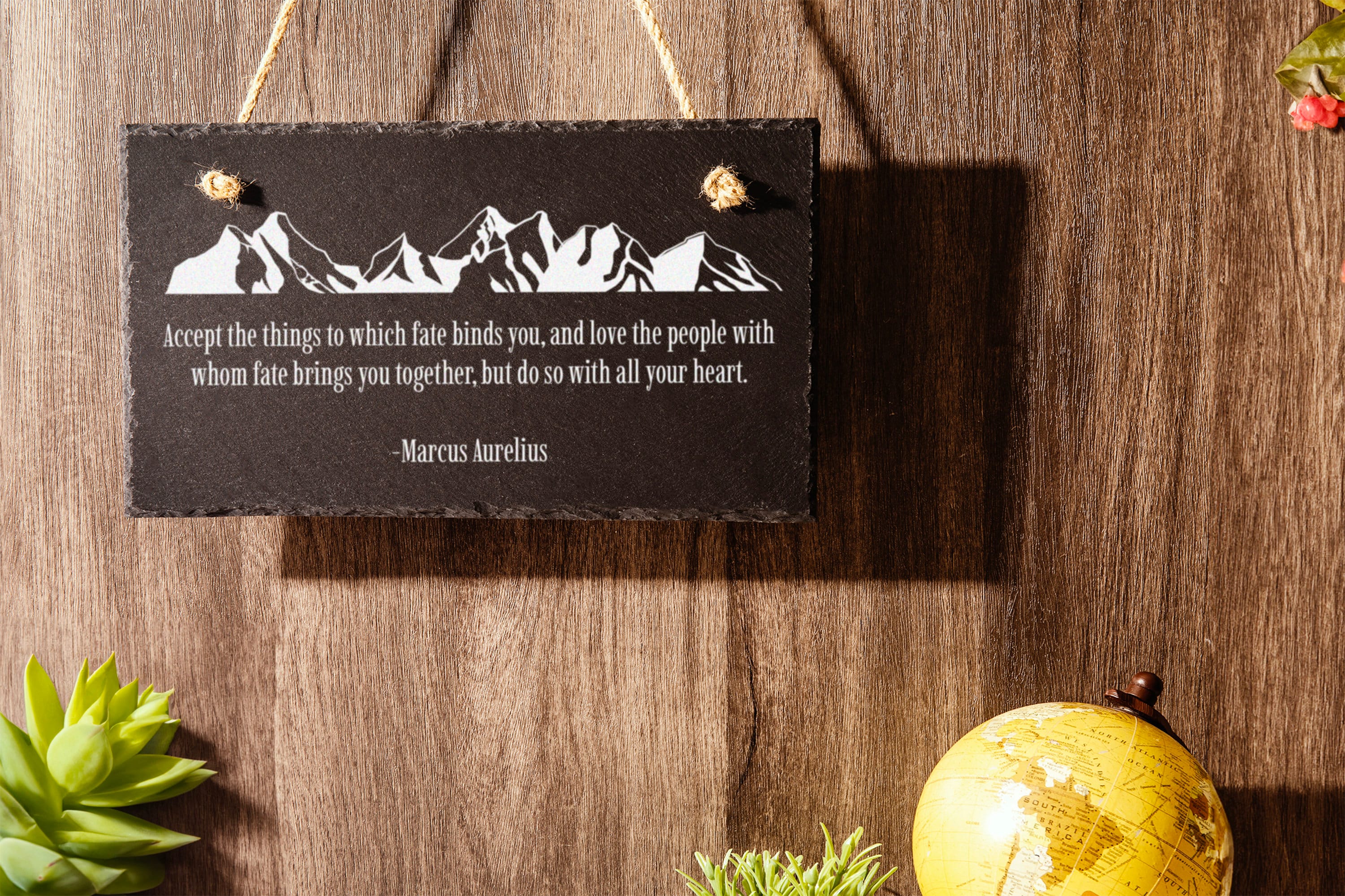 Custom Quote Slate Plaque, Personalized Slate Plaque With Hanger String ...