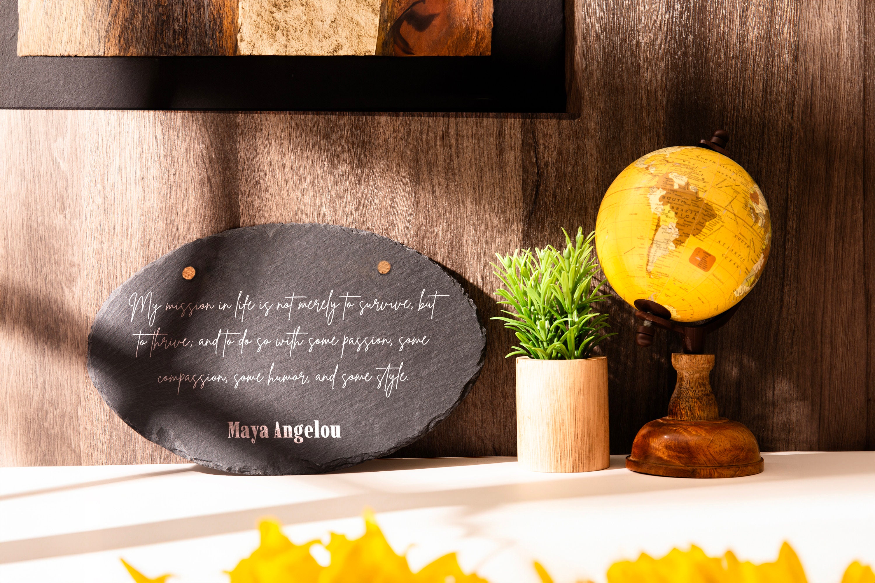 Custom Quote Slate Plaque, Personalized Slate Plaque With Hanger String ...