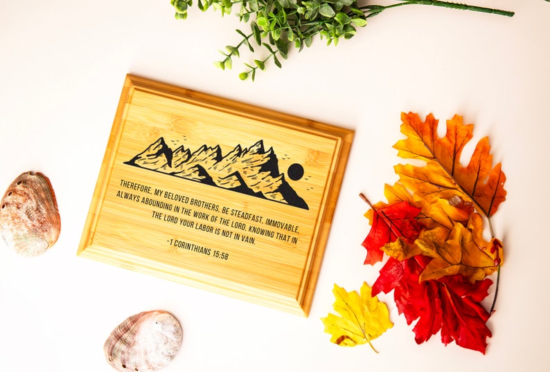 Custom Bible Verse Bamboo Plaque, Inspirational Quote Wooden Plaque ...