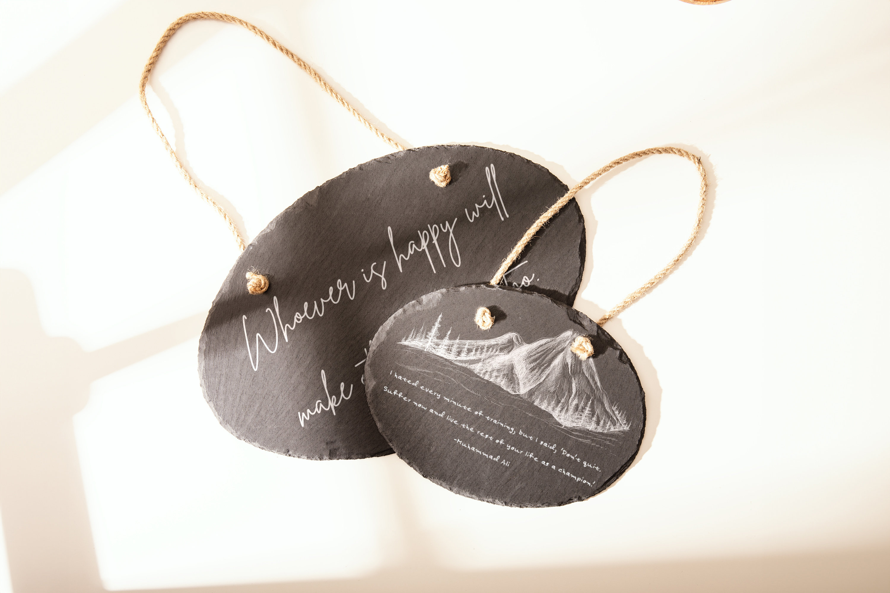 Custom Quote Slate Plaque, Personalized Slate Plaque With Hanger String ...