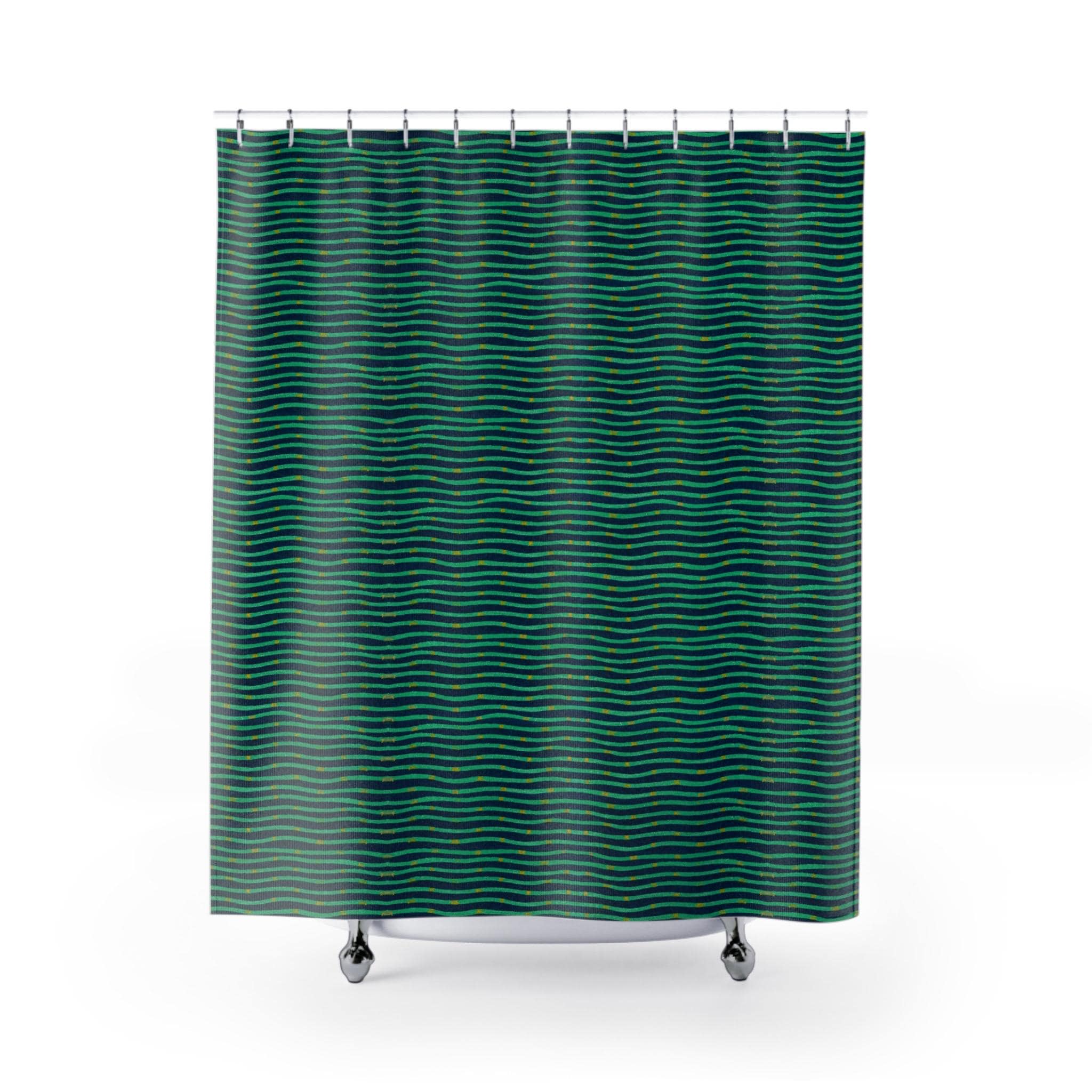 Japanese Shima Shima Shower Curtain – Traditional Striped Pattern ...