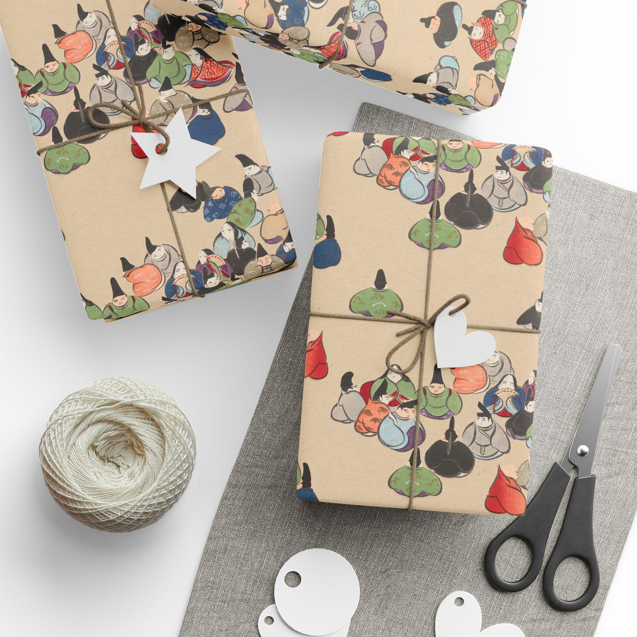Japanese Heian Court Wrapping Paper – Vintage Yamato-e Style Art With ...