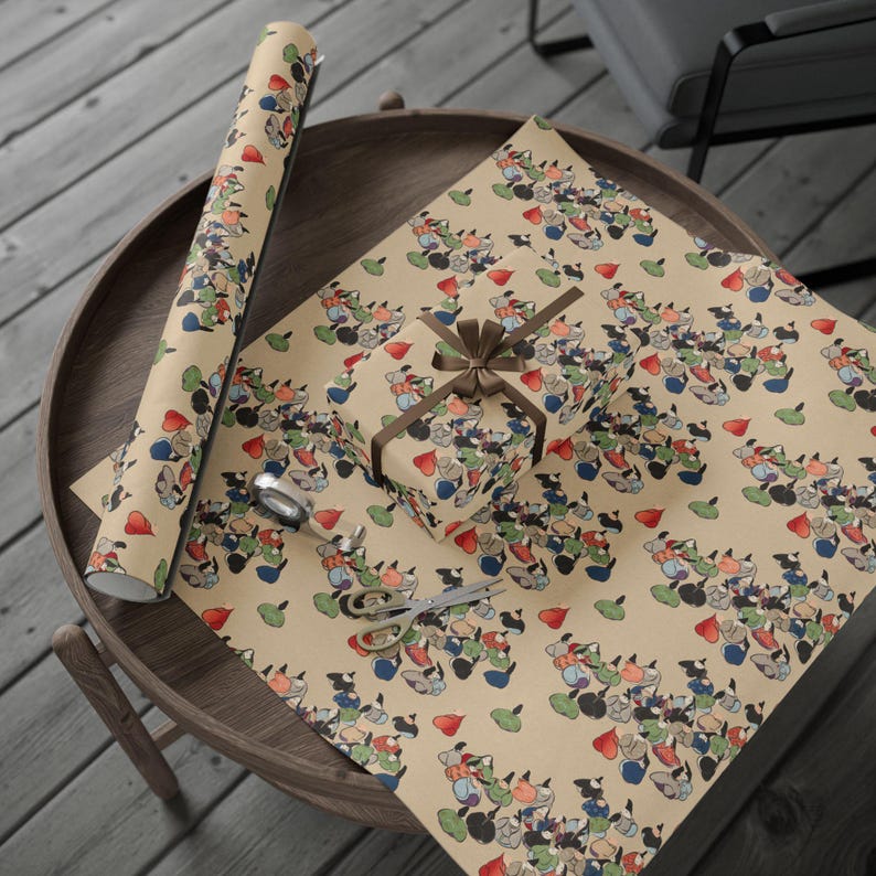 Japanese Heian Court Wrapping Paper – Vintage Yamato-e Style Art With ...