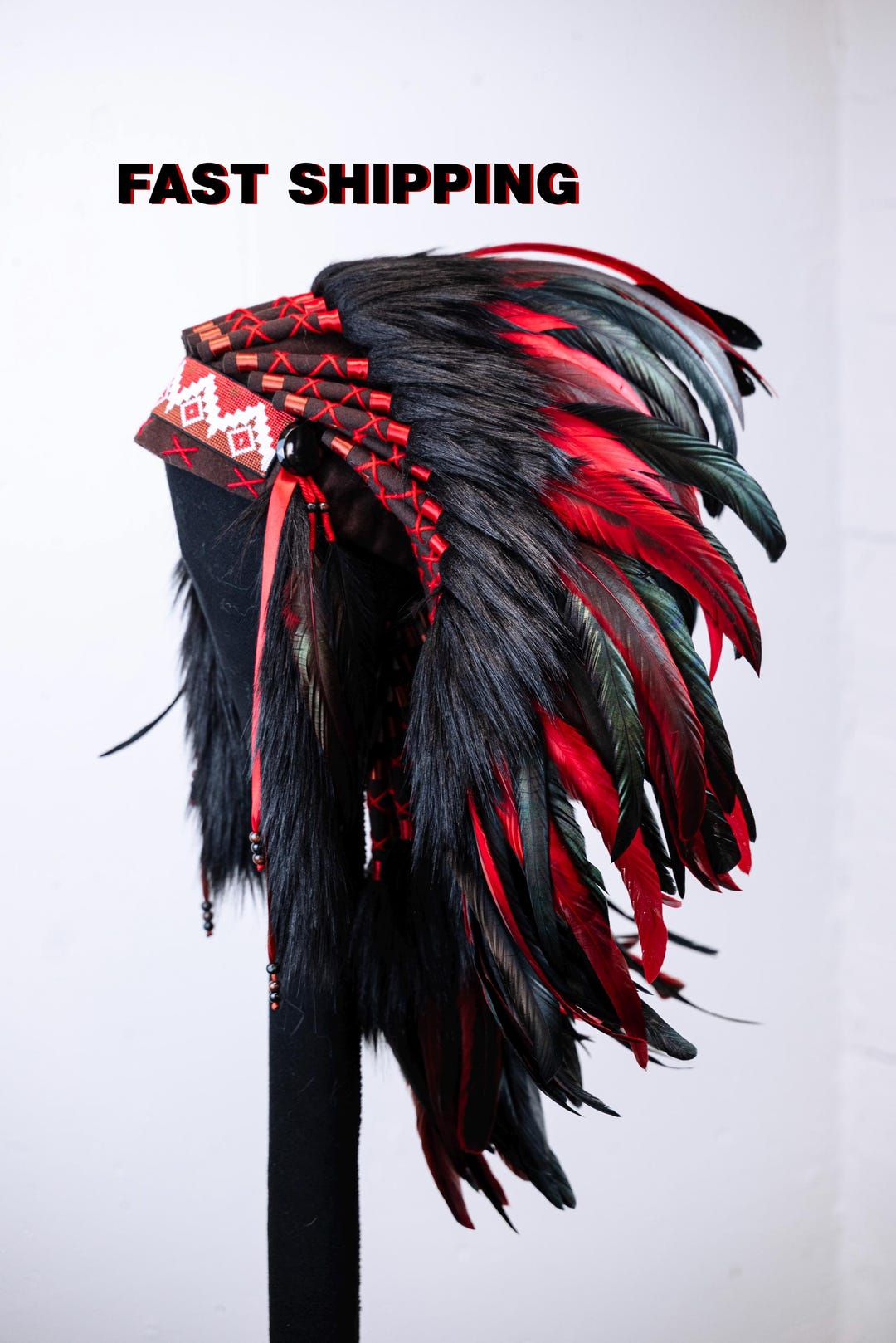Authentic Indian Headdress — Feathered Native American Inspired Costume ...