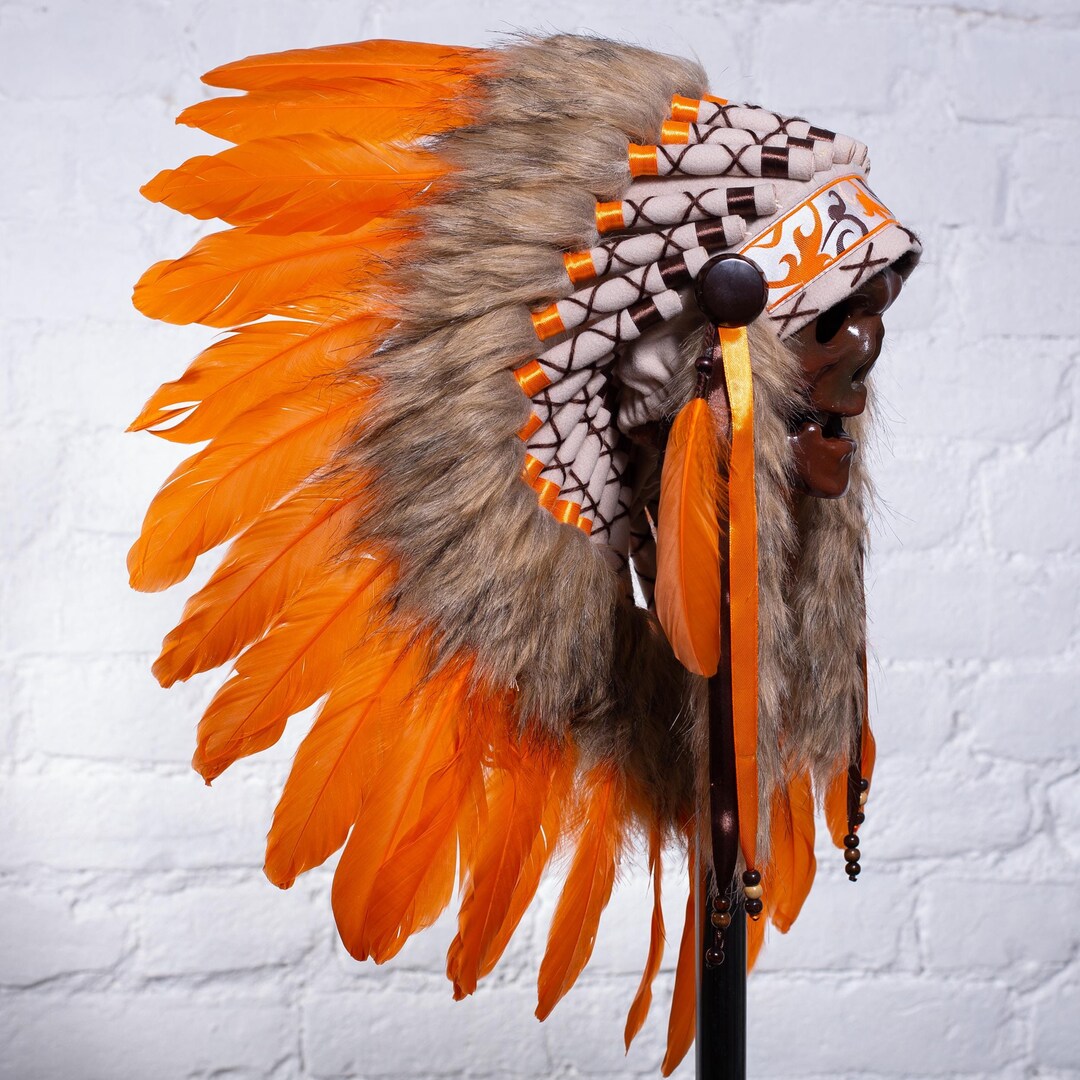 Authentic Indian Headdress — Fox Fires Feathered Native American ...