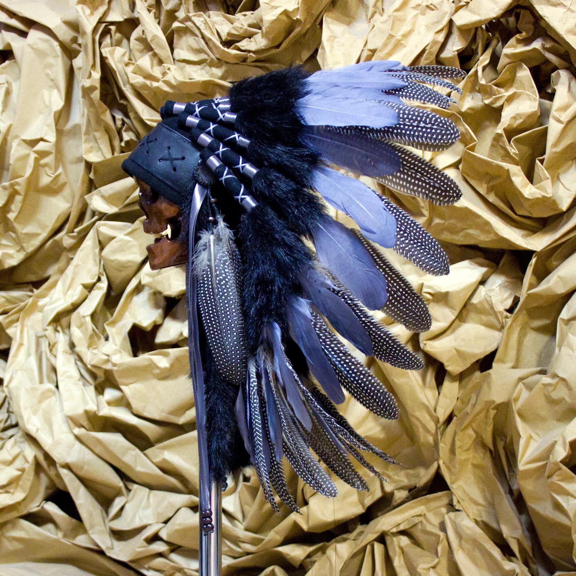 Authentic Indian Headdress Restless Coyote Feathered Native American ...