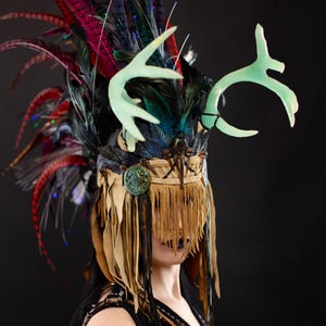 Authentic Shaman Glowing LED Headdress for Burning Man - Etsy