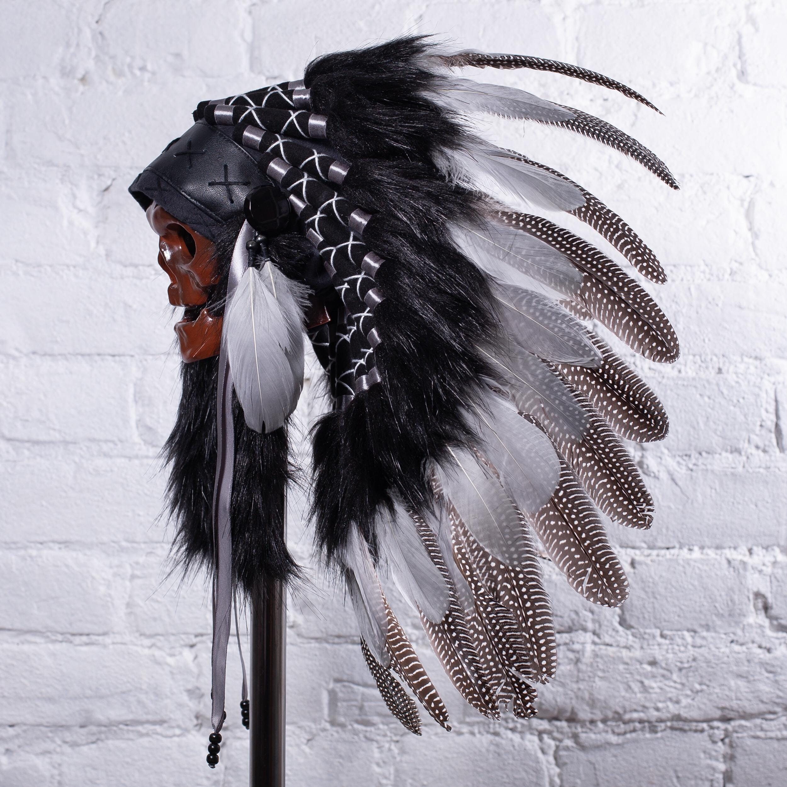 Authentic Indian Headdress Restless Coyote Feathered Native American ...