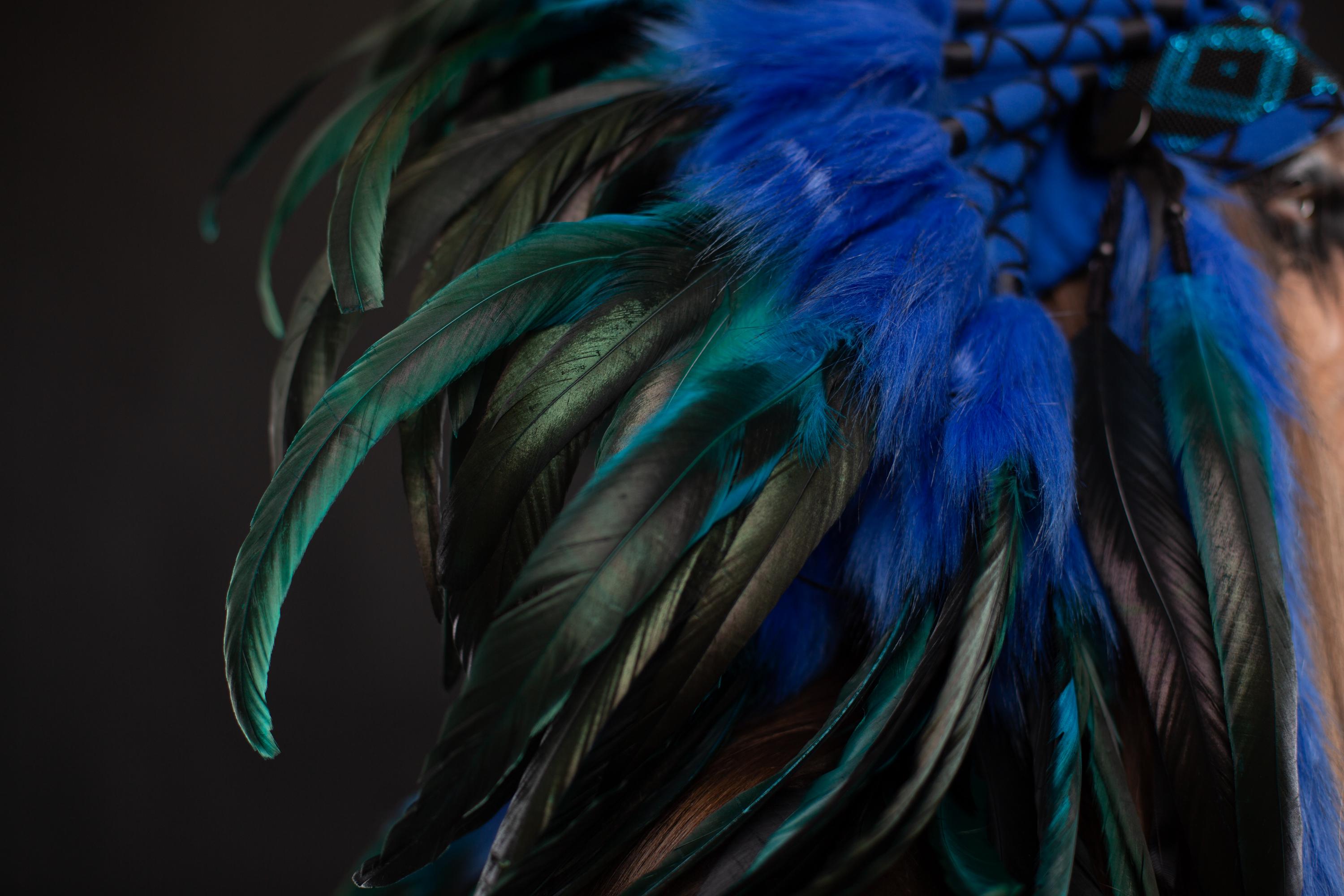 Authentic Indian Headdress – Blue Lagoon Feathered Native American ...