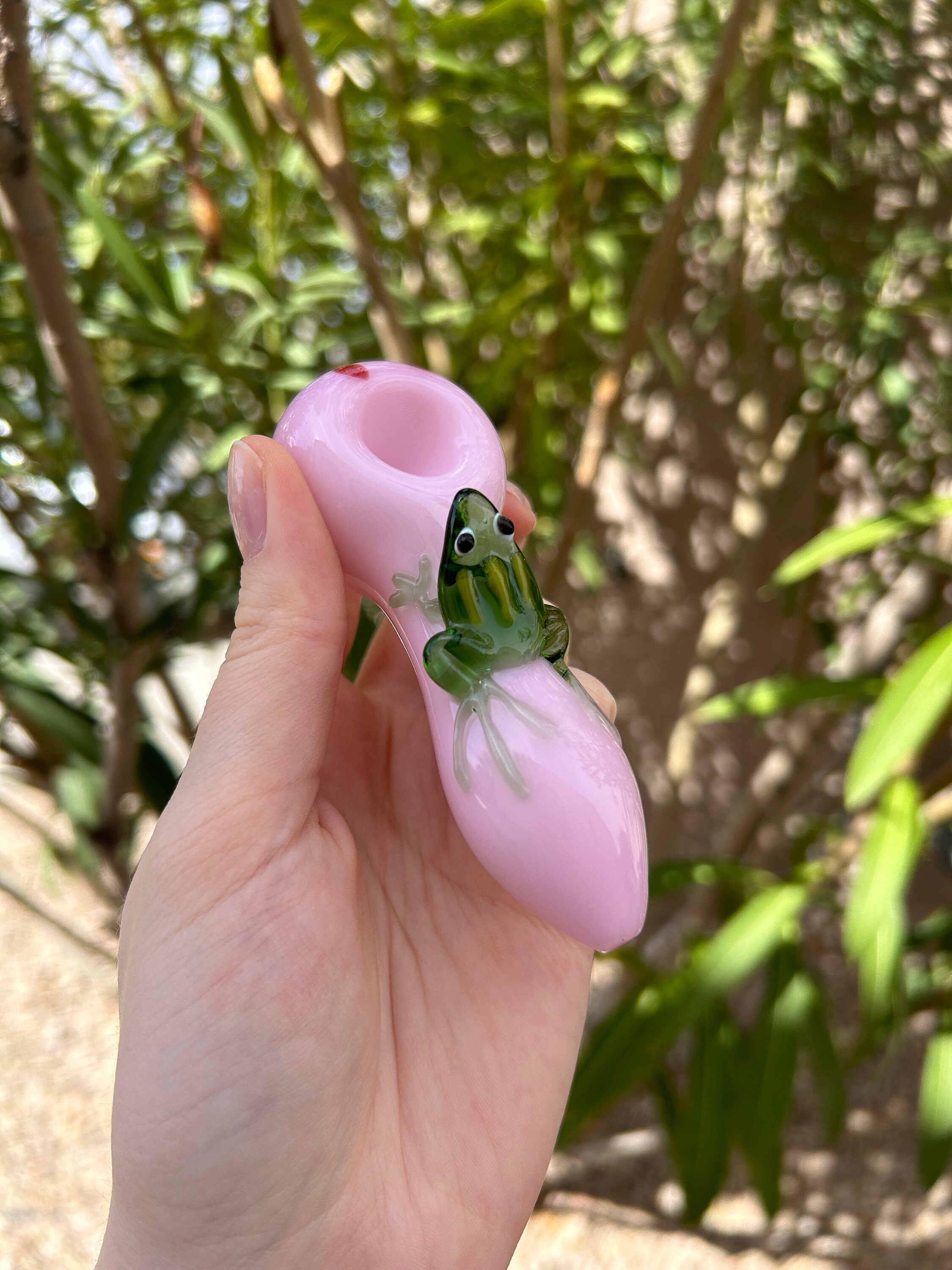 Frog Hand Pipe, Girly Handmade Pipe, Pink Pipe, Fruit Hand Pipe ...