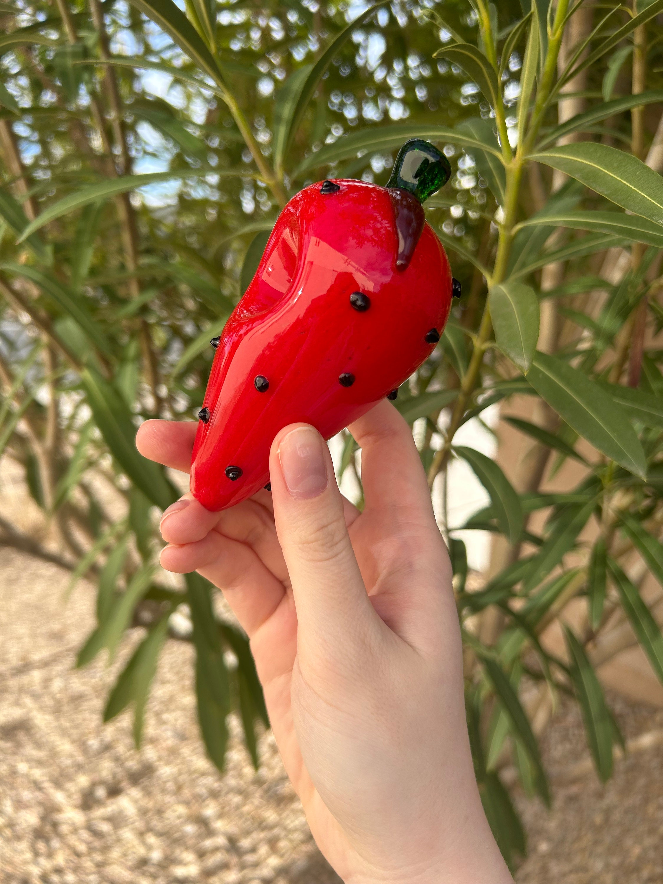 Strawberry Hand Pipe, Girly Handmade Pipe, Pink Pipe, Fruit Hand Pipe ...