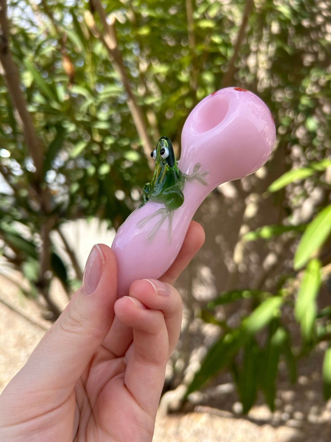 Frog Hand Pipe, Girly Handmade Pipe, Pink Pipe, Fruit Hand Pipe ...