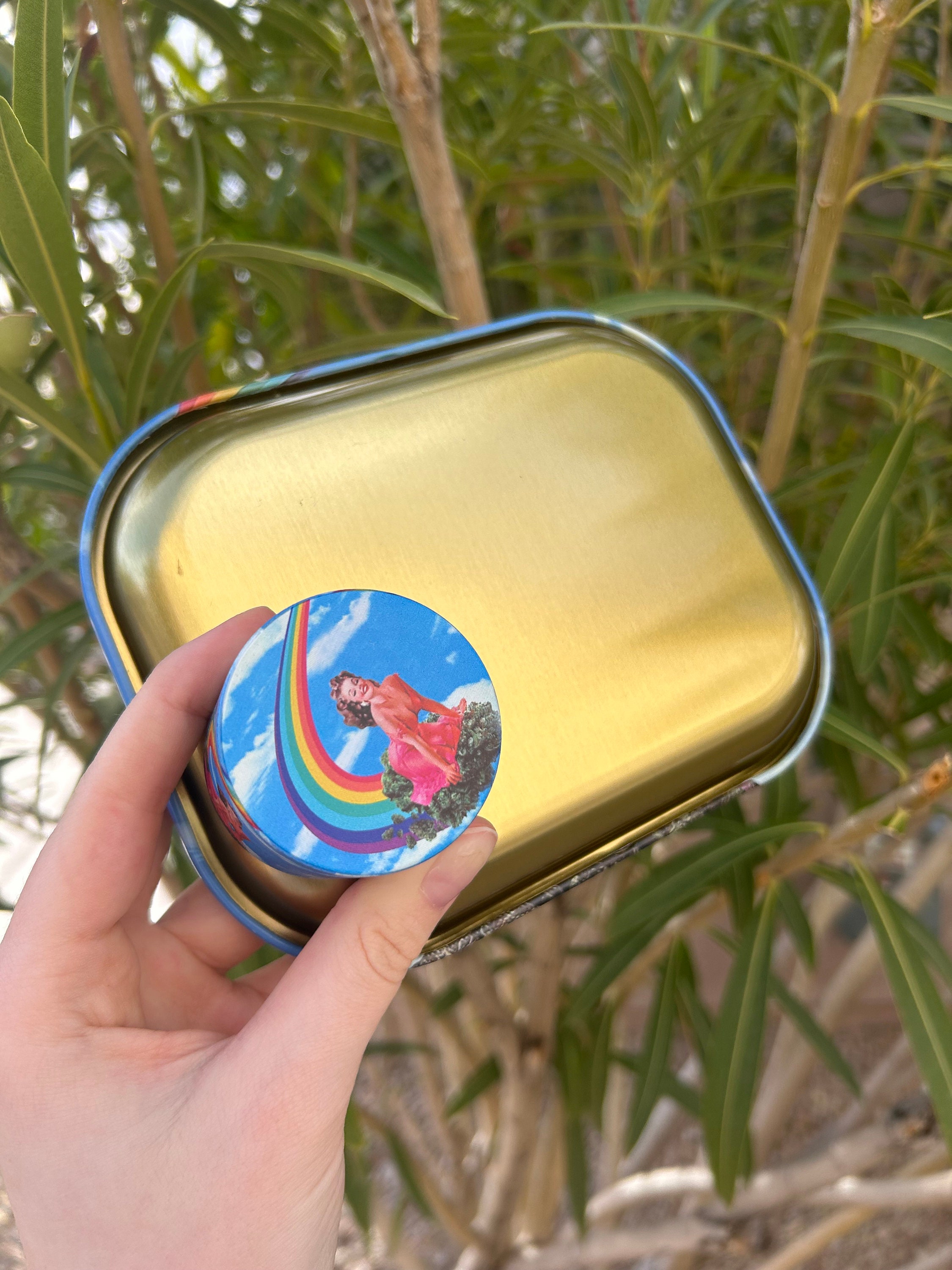 Rainbow Rolling Tray and Grinder Set, Girly Tray and Grinder, Tray With ...