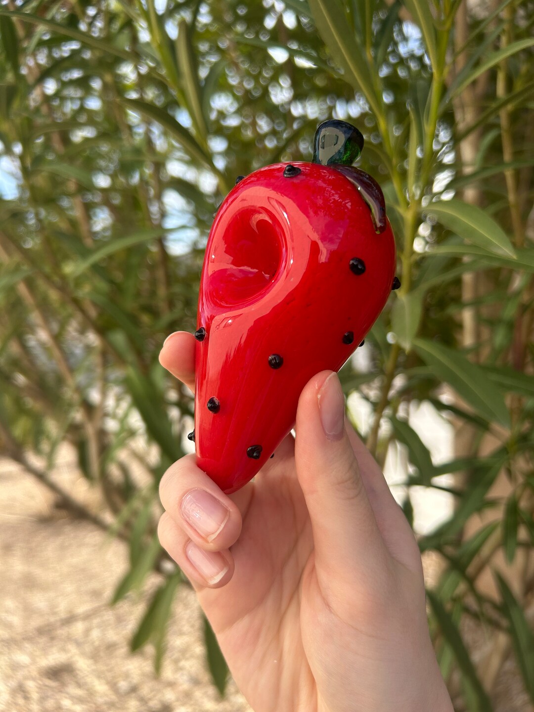 Strawberry Hand Pipe, Girly Handmade Pipe, Pink Pipe, Fruit Hand Pipe ...
