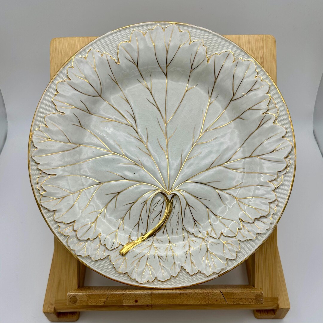 Rare Early 19th C. Wedgwood Geranium Leaf Drabware Dessert Plate With ...