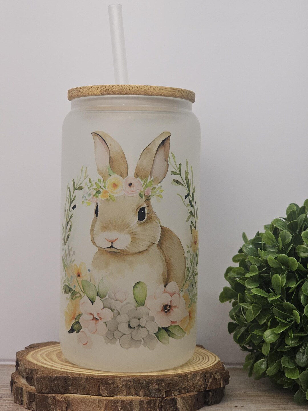 Easter Tumbler, Easter Bunny Glass, Rabbit Tumbler, Easter Gift, Easter ...